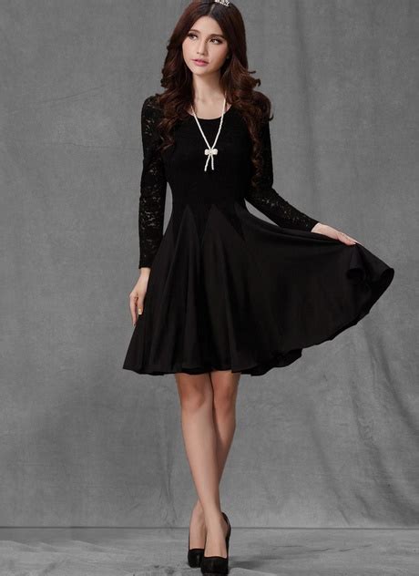 Long Sleeve Fit And Flare Dress Natalie