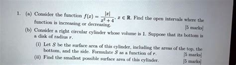 consider the function f c i â‚¬ r find the funct… solvedlib