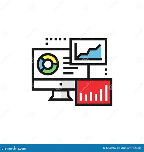 Analytics Flat Icon Chart Data Analytics Vector Eps 10 Stock Vector Illustration Of