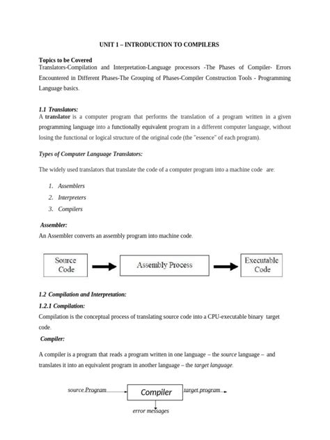 Cs8602 Compiler Design Notes Downloaded From Annauniversityedu Pdf