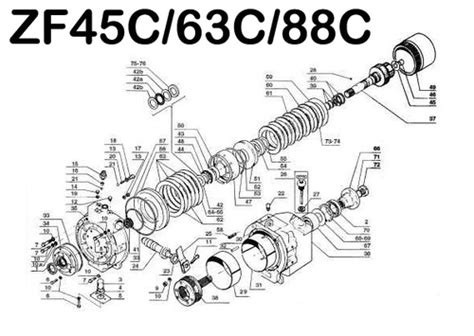 ZF 45C 63C 88C MARINE TRANSMISSION REPAIR PARTS MANUAL Tradebit