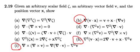 solved 2 19 given an arbitrary scalar field 5 an arbitrary