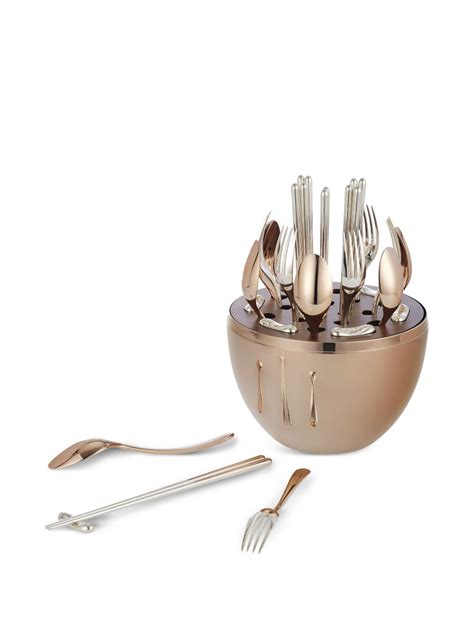 Christofle Mood Asia Precious 24 Piece Flatware Set Six Person Setting