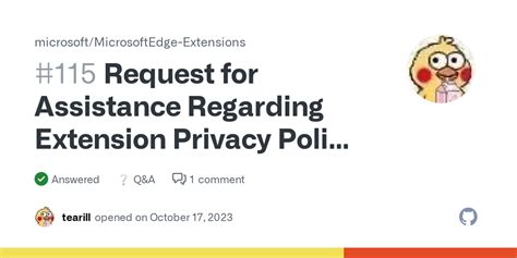 Request For Assistance Regarding Extension Privacy Policy Url Issue