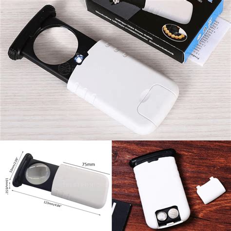 Lupa Portátil Ampliação Lente 8x Com Luz Led Para Leitura Idosos
