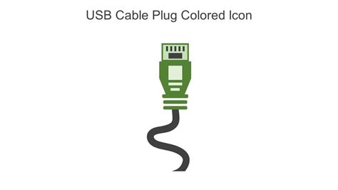 Usb Cable Plug Colored Icon In Powerpoint Pptx Png And Editable Eps Format PPT PowerPoint