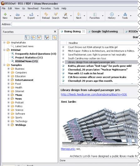 Rssowl An Rssrdfatom News Reader Download Scientific Diagram