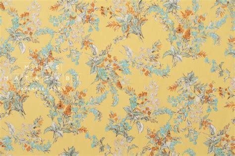 Deadstock Diana Brushed Cotton Yellow Miss Matatabi Japanese Fabric