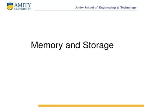 Ppt Memory And Storage Powerpoint Presentation Free Download Id