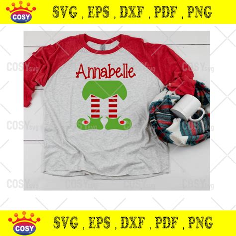Annabelle Elf Legs Svg Els Svg Christmas Monogram Elf Svg