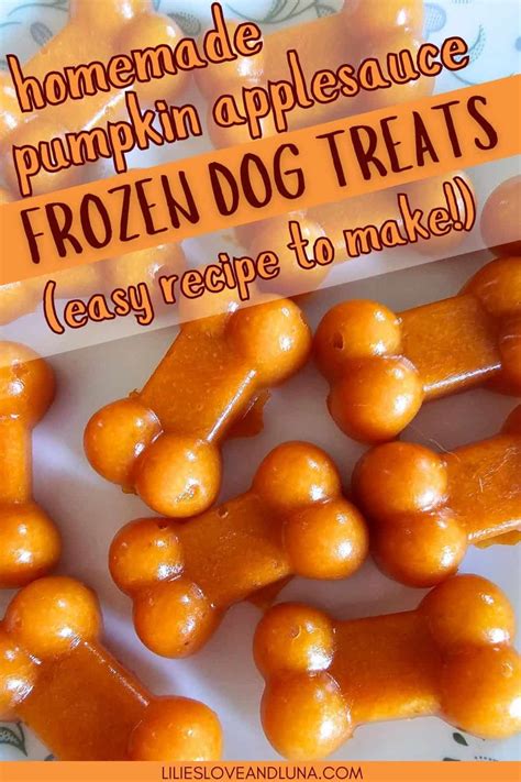 Frozen Pumpkin Applesauce Dog Treats Lilies Love And Luna