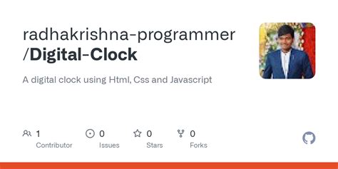 GitHub Radhakrishna Programmer Digital Clock A Digital Clock Using Html Css And Javascript