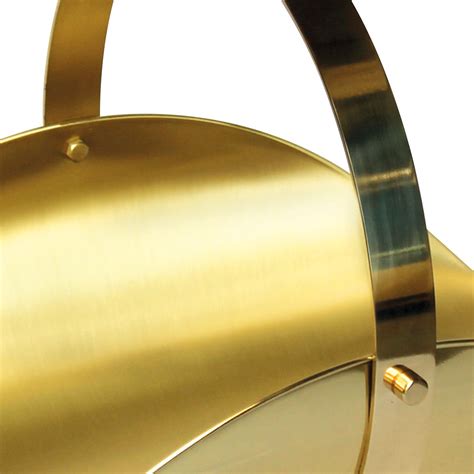 Brass Wood Holder With Handle And 4 Feet