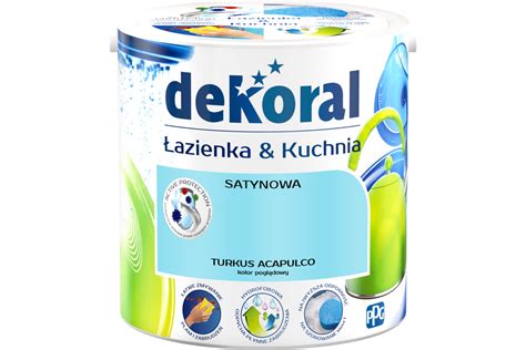Farba odporna na wilgoć Łazienka Kuchnia l Turkus Acapulco Dekoral Bricomarche pl