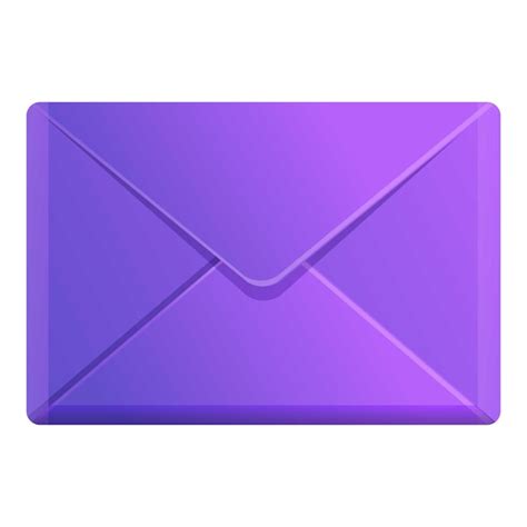 Icono De Sobre Violeta Caricatura De Icono De Vector De Sobre Violeta