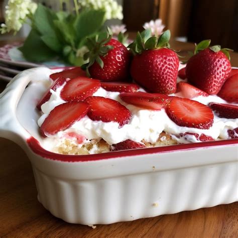 Delicious Strawberry Whipped Cream Dessert