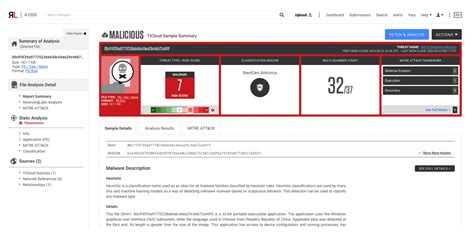 the latest update to the reversinglabs a1000 threat analysis and
