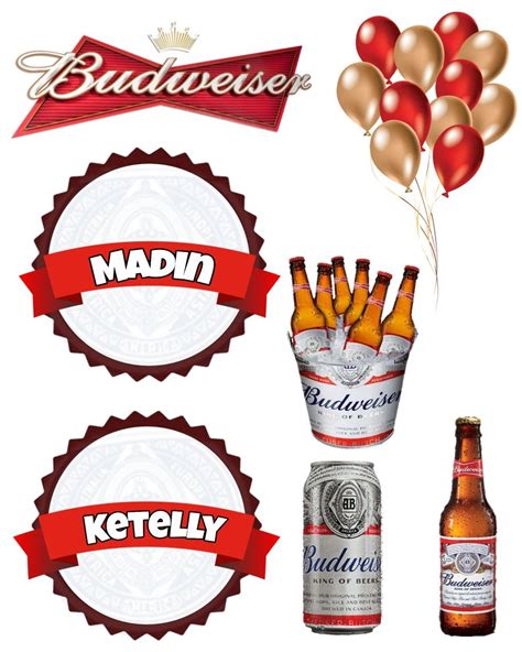 Topper De Bolo Boteco Budweiser Bolinho De Aipim Carne Seca