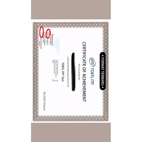 Jual Sertif Toefl Itp Original Og Shopee Indonesia
