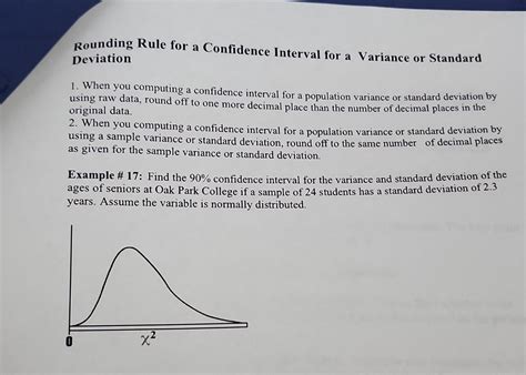 Solved Rounding Rule For A Confidence Interval For A