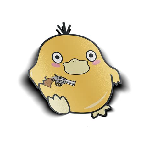 Psyduck With Gun Vinyl Sticker Usagi X Usagi