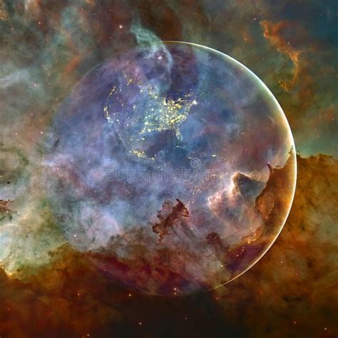 Beautiful View Of Earth From Space Elements Of This Image Furnished By