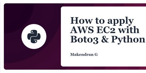 how to apply aws ec2 with boto3 and python dev community