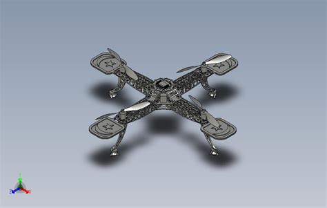 Drone设计 四轴飞行器step模型图纸免费下载 懒石网