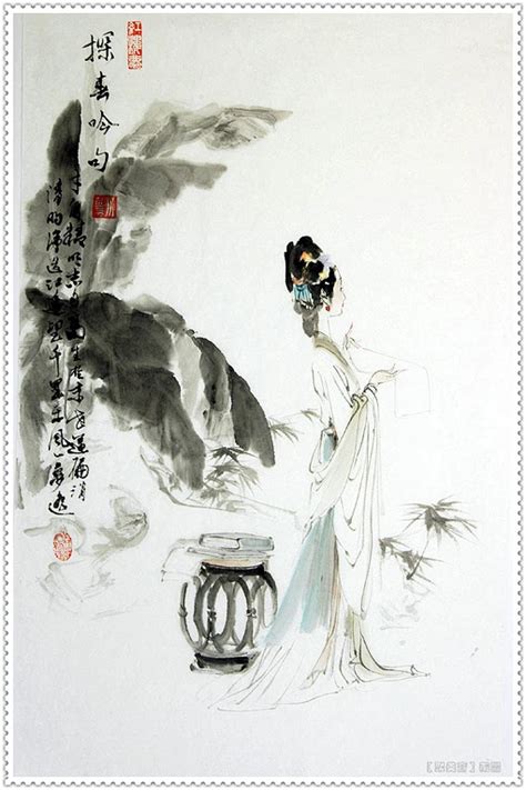 《红楼梦》、人物国画、国画、人物画 花瓣网