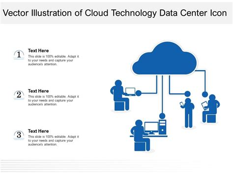 Vector Illustration Of Cloud Technology Data Center Icon Ppt Powerpoint Presentation Gallery