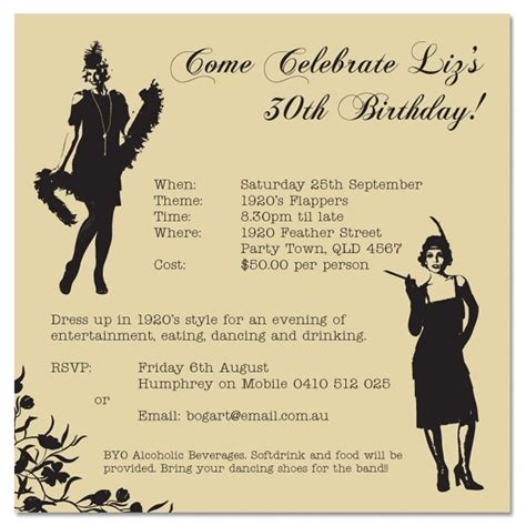 Flapper Birthday Thank You Cards