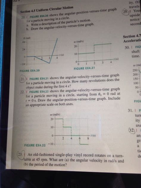 Solved Figure EX Shows The Angular Position Versus Chegg