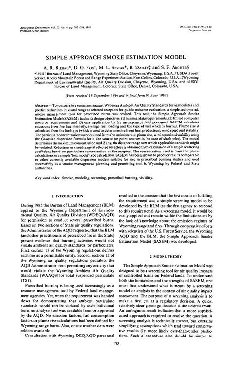 Pdf Simple Approach Smoke Estimation Model Dokumen Tips