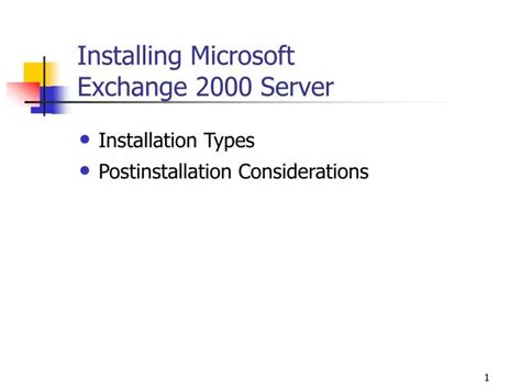 PPT Installing Microsoft Exchange 2000 Server PowerPoint Presentation ID 99312