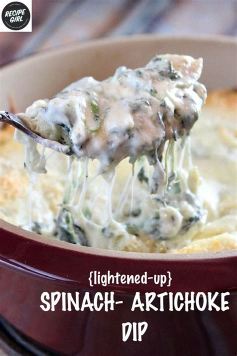 Lightened Up Spinach Artichoke Dip