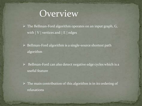 Bellman Ford Algorithm Pptx