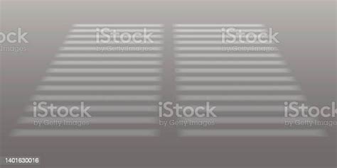 바닥에 그림자 투명 오버레이 효과 사실적인 창 빛과 그림자 창문과 Jalousie에서 부드러운 밝은 그림자 표면에 긴 그림자 자연 조명 사실적인 반사 0명에 대한 스톡 벡터