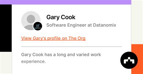 Gary Cook Software Engineer At Datanomix The Org