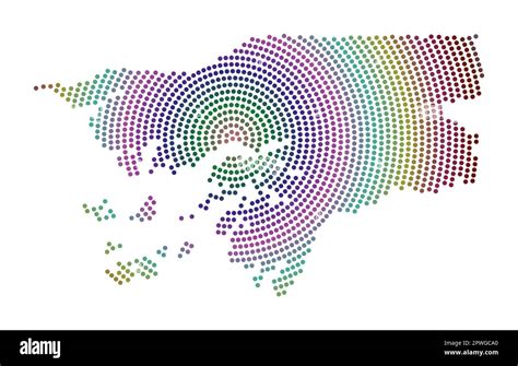 Guinea Bissau Dotted Map Digital Style Shape Of Guinea Bissau Tech Icon Of The Country With