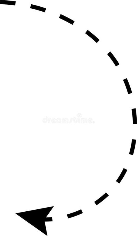Vector Hand Drawn Dashed Arrow Curved Dotted Arrow Zigzag Arrow