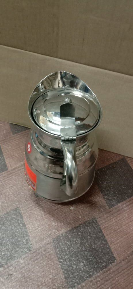 Kalpana Silver Stainless Steel Water Jug For Restaurant Capacity 5