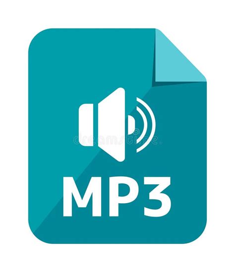 file formats vector icon illustration mp3 stock vector illustration