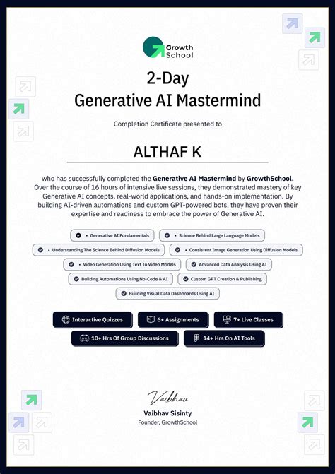 Generativeai Growthschool Aiinnovation Ai Dataanalysis Automation Althaf Abubaker K