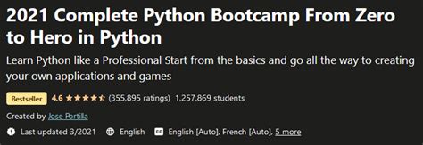 udemy the complete python bootcamp from zero to hero in python 2021 3 downloadly