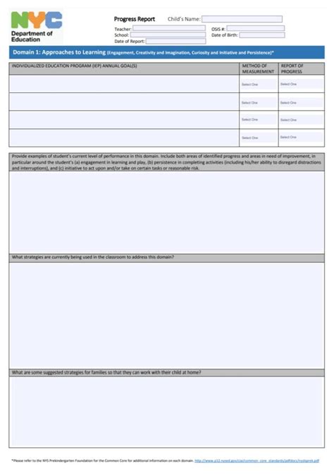 Free Progress Report Template Free Word Templates