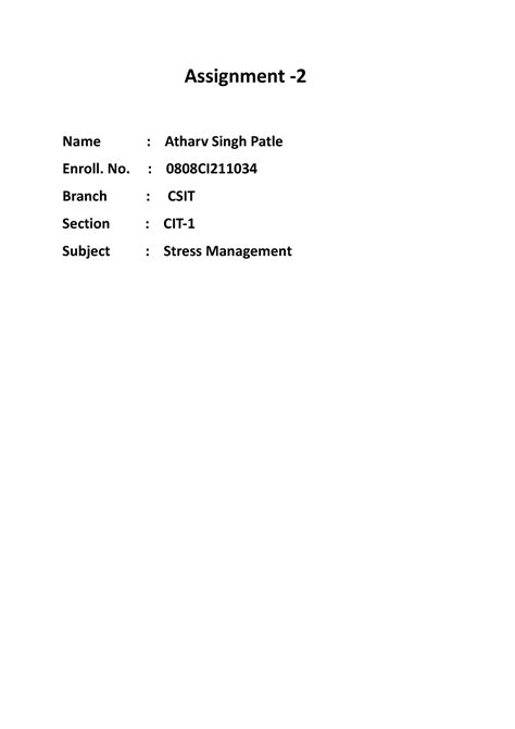 Assignment 2 Sm Assignment Assignment Name Atharv Singh Patle