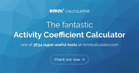 Activity Coefficient Calculator
