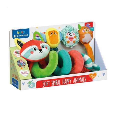 Дитяча мяка іграшка спіраль на ліжечко та коляску Clementoni Щасливі