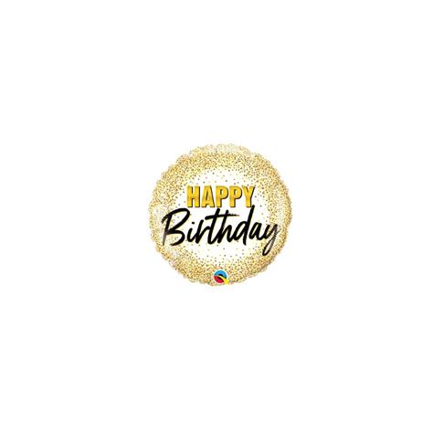 BALLON ALU HAPPY BIRTHDAY OR DIAMETRE CM Ouest Fetes