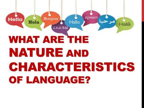 Language Definition Nature And Characteristics PPTX